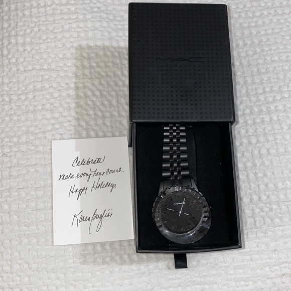 MAC Cosmetics | Accessories | Mac Limited Edition Black Watch Brand New ...